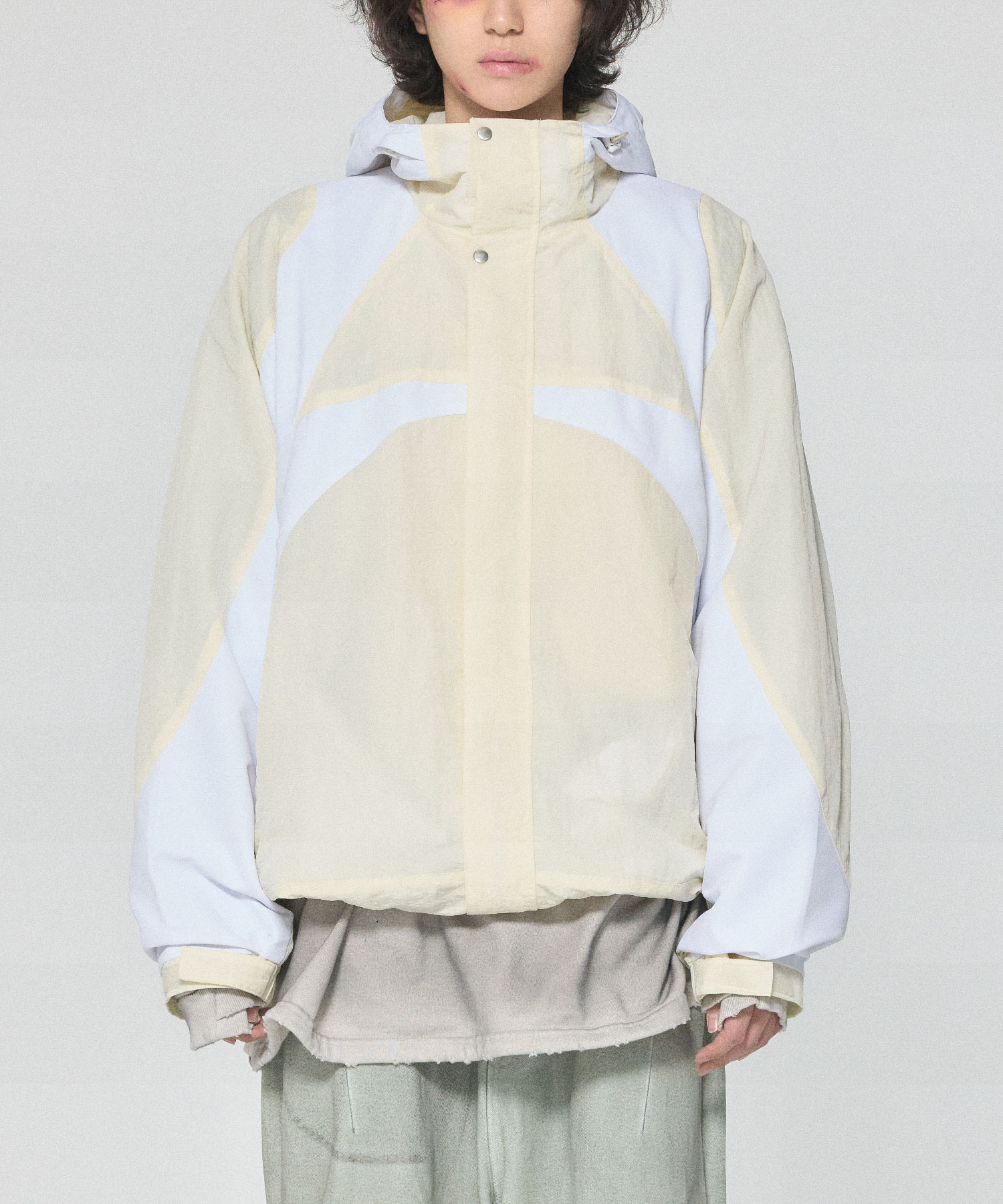 BIKER SHELL PARKA VER.2, EGG SHELL - SCHISM INDUCING