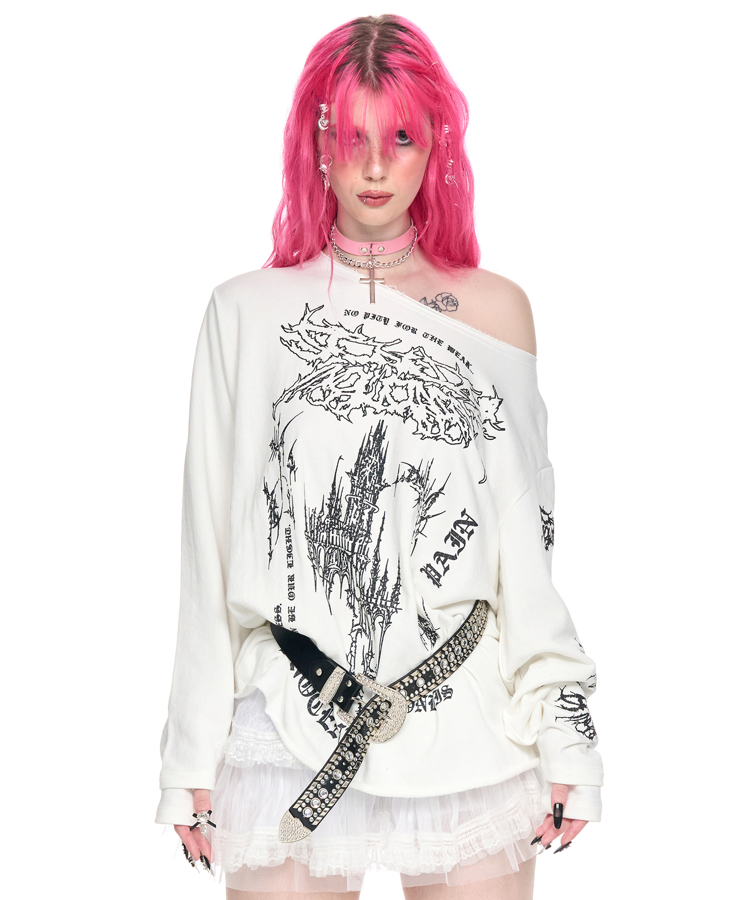 EMO OFF SHOULDER SLEEVES IVORY - SCHISM INDUCING