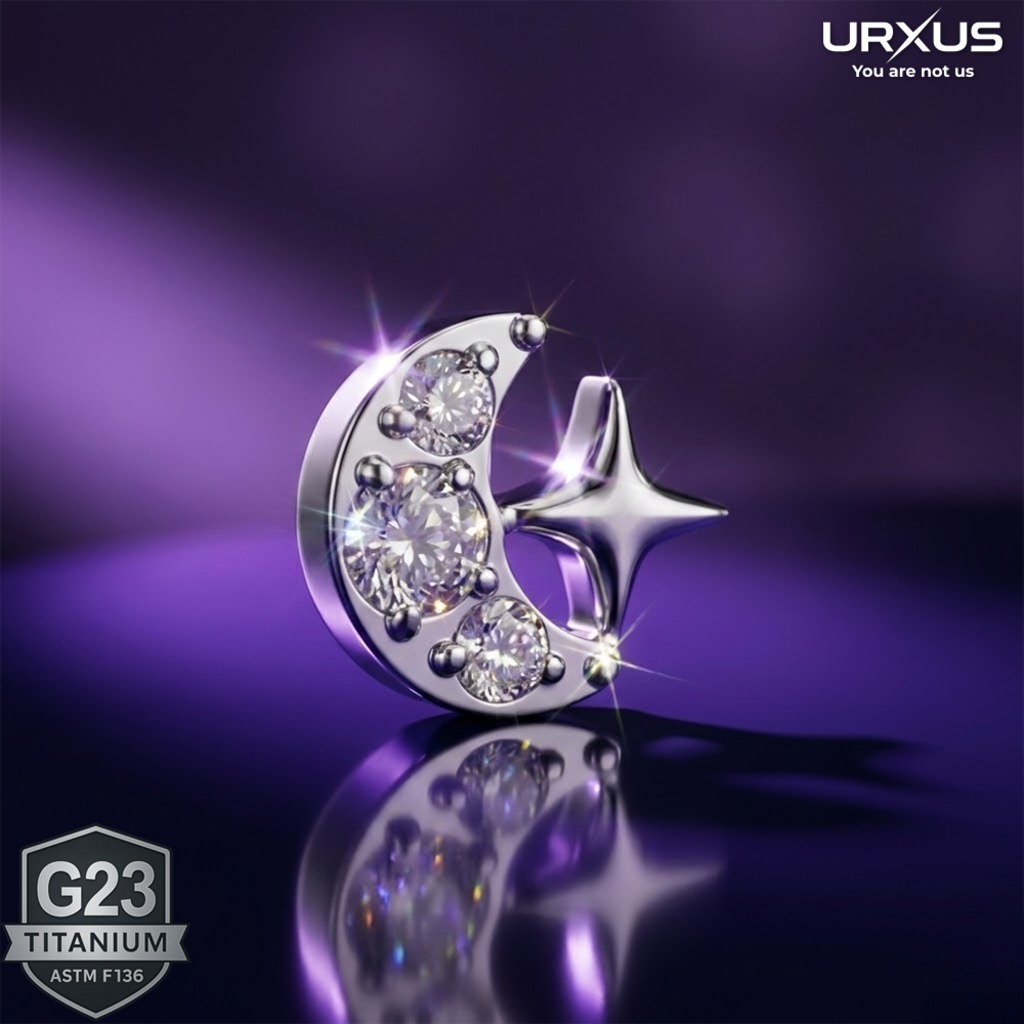 [URXUS] 루나스트라 - G23 티타늄 인터널 리얼큐빅 피어싱 ASTM F136 | URXUS :: You are not us