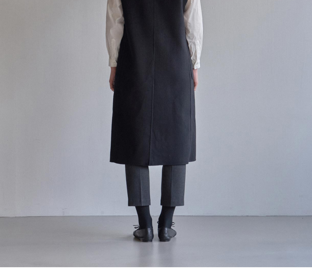 캐시미어 스티치 롱 베스트 N3WN35_ANNE KLEIN