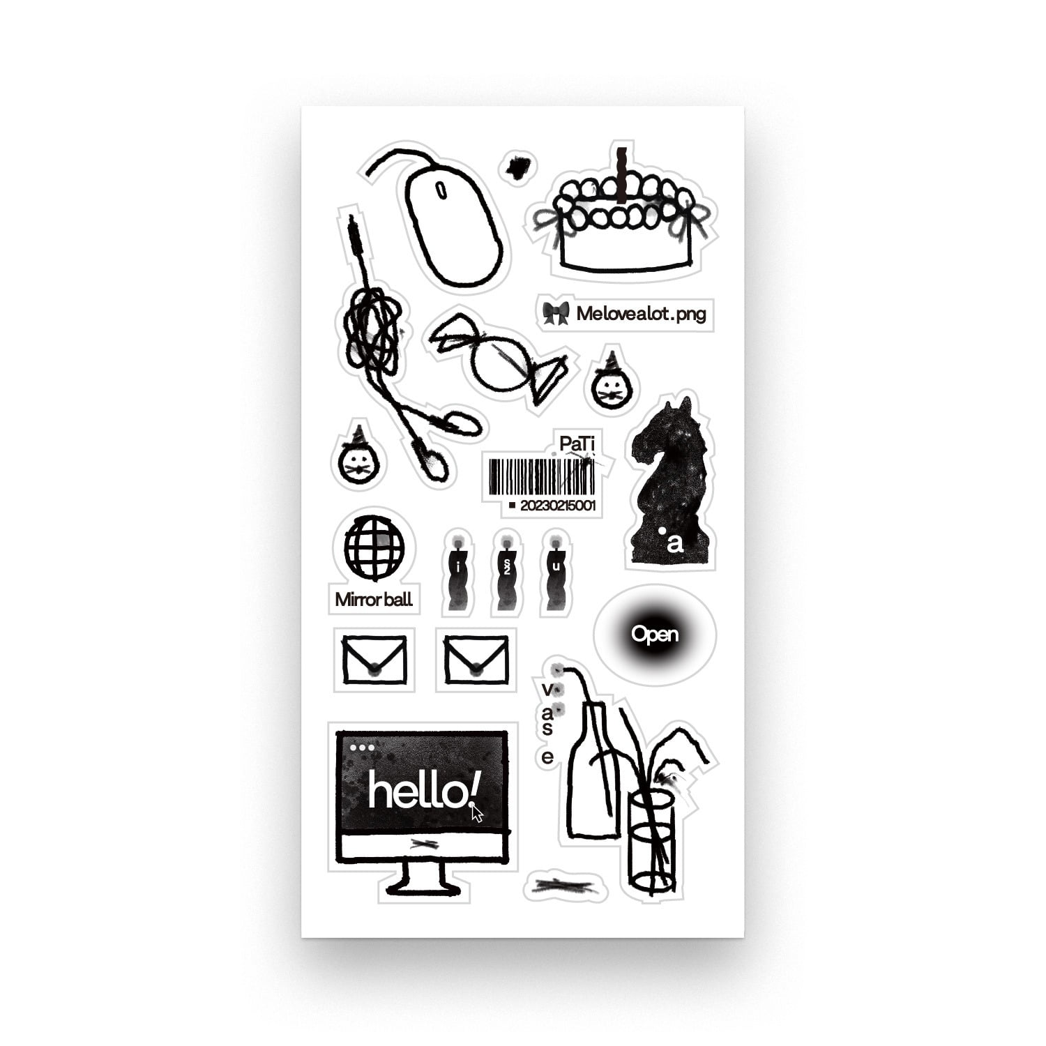 layered sticker 2. PaTi - 덥오브젝트