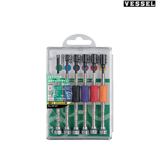 베셀 TD-57 정밀 너트드라이버 복스드라이버 6PCS 육각 - 상명툴
