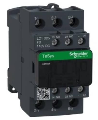 슈나이더 LC1D25FD 접촉기 3극 25A DC110V - 성도기전