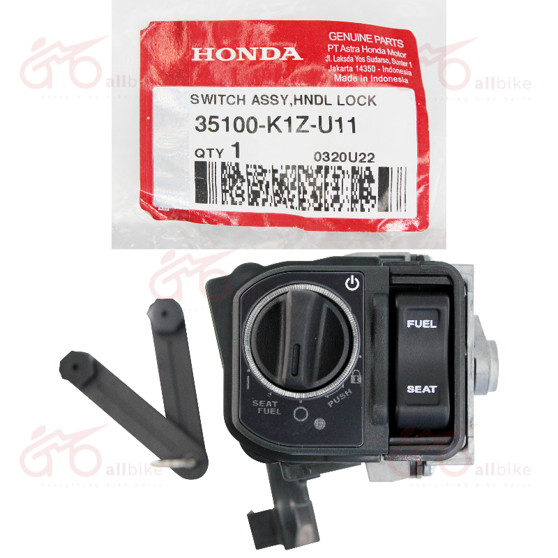 [PCX] 핸들 락 스위치 앗세이 21-24/125cc 35100-K1Z-U11 - 올바이크