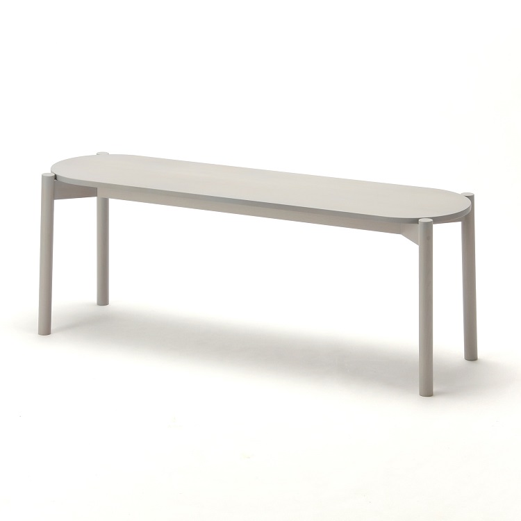 KNS Castor Dining Bench (Grain gray) - 쿼드(QUAD)
