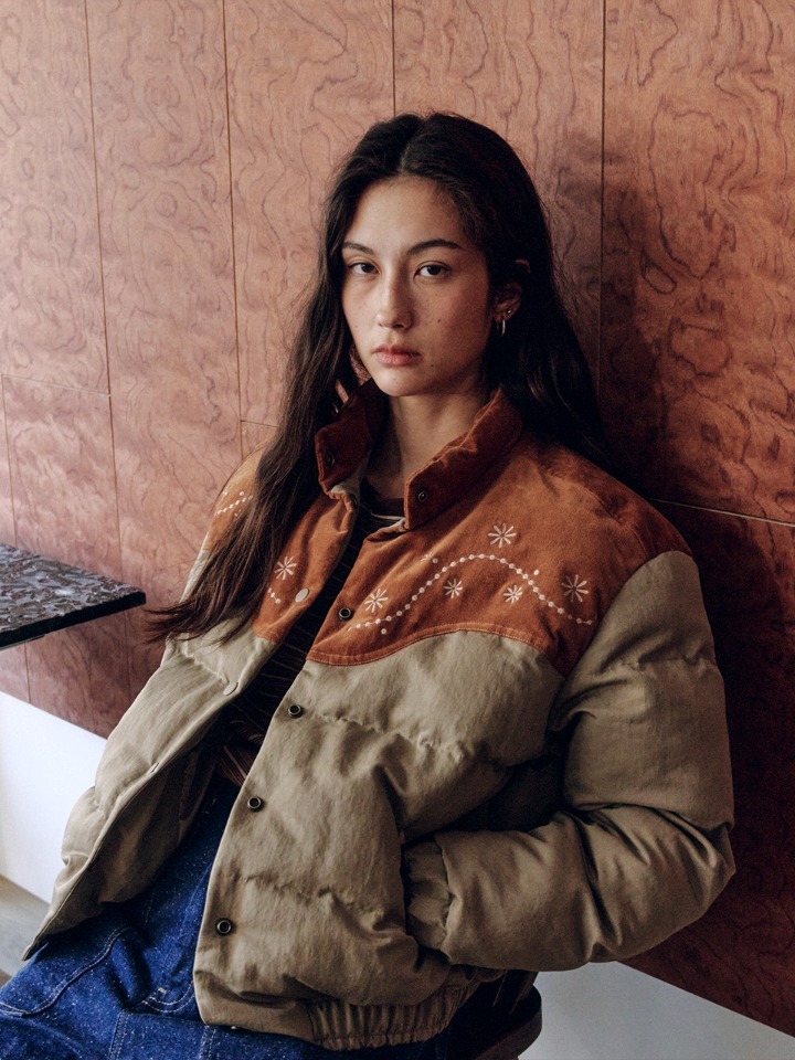 Western Puffer Jacket Beige_F254JP06 | FRITUR