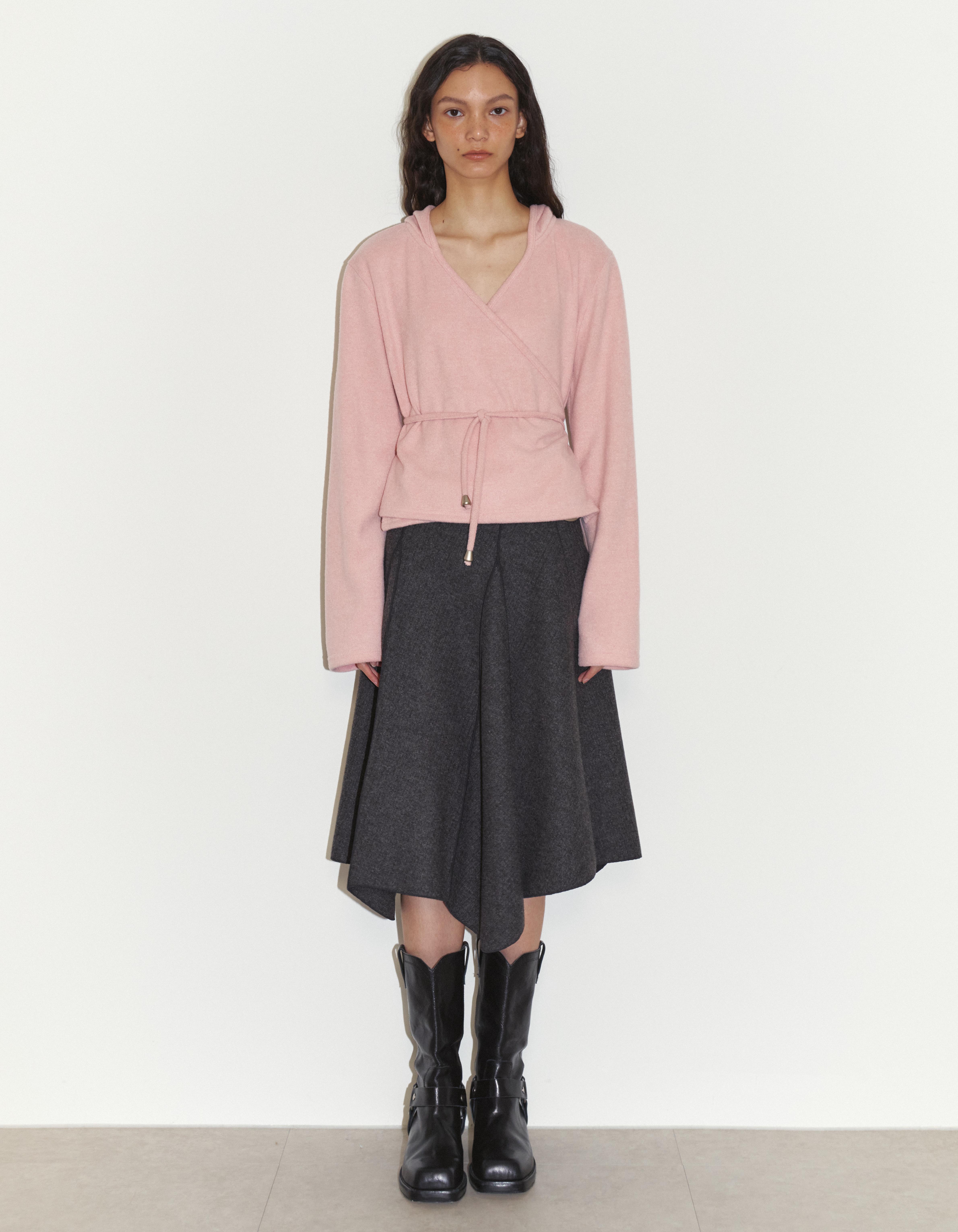 WARM WRAPPED CARDIGAN, PINK | polysooem