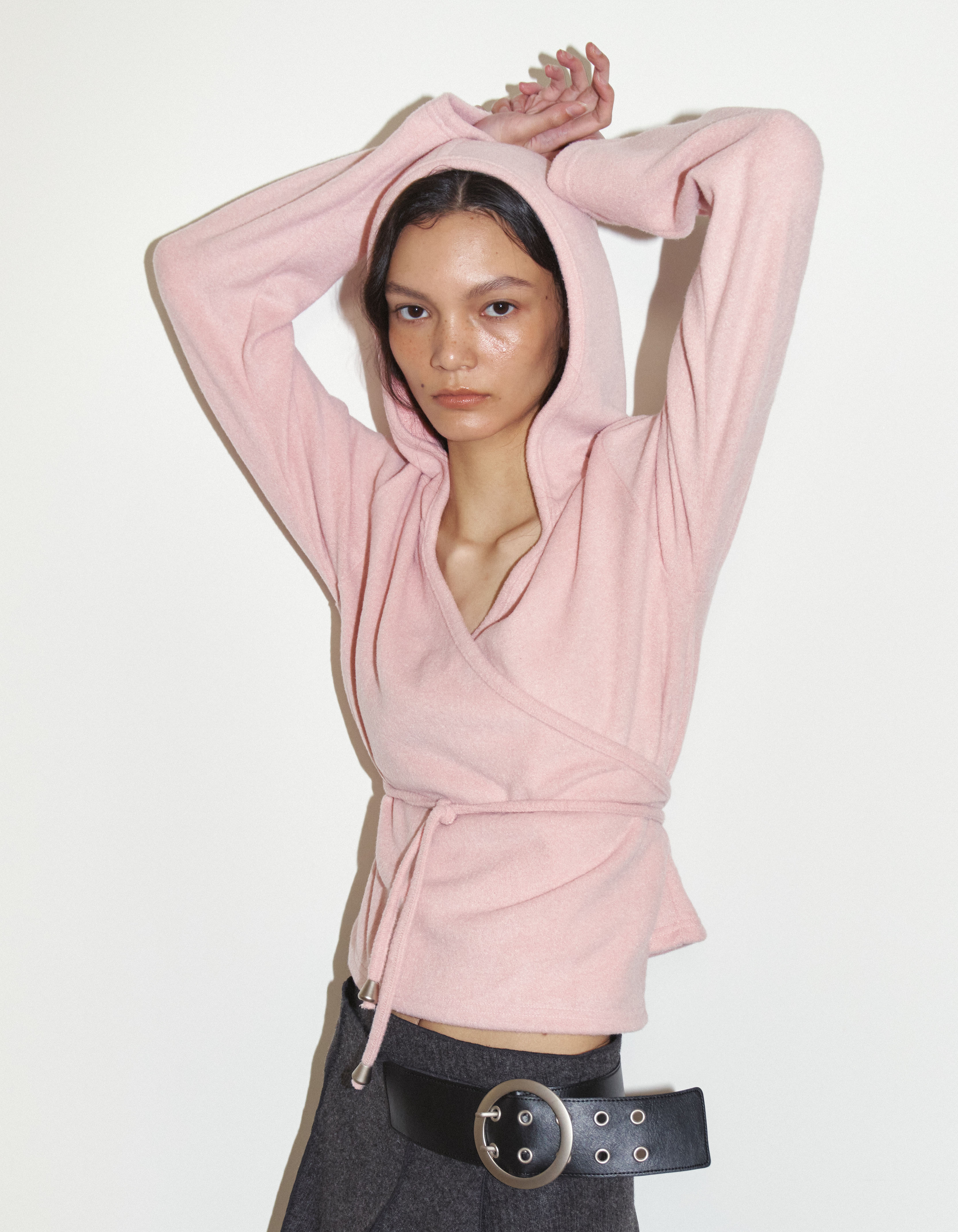 WARM WRAPPED CARDIGAN, PINK | polysooem