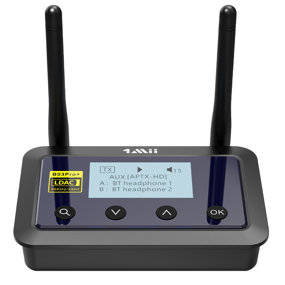 원미 LCD 장거리 블루투스 오디오 송수신기 DAC 허브, 1Mii B03Pro+ - 원미 코리아