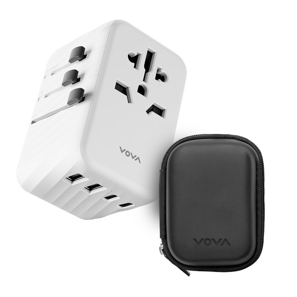 보바 70W 5포트 해외 여행용 멀티 어댑터+파우치 세트 VA-206 - vova
