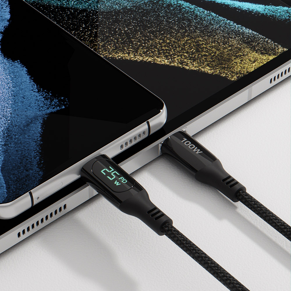 보바 C TO C 100W 디스플레이 초고속 케이블 VA-221 - vova