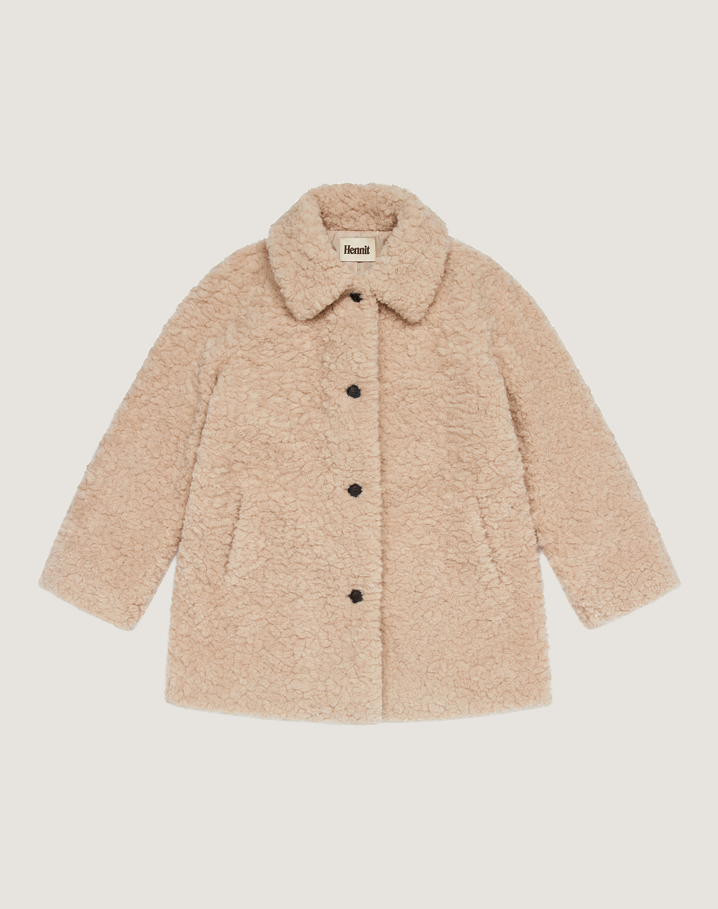 Fur Half Coat (Beige) - hennit