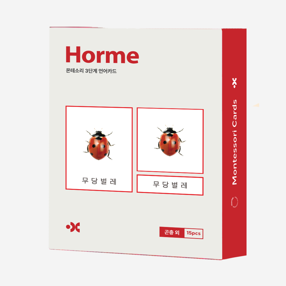 호르메 몬테소리 피규어 곤충 3단계 언어카드 15pcs | Horme