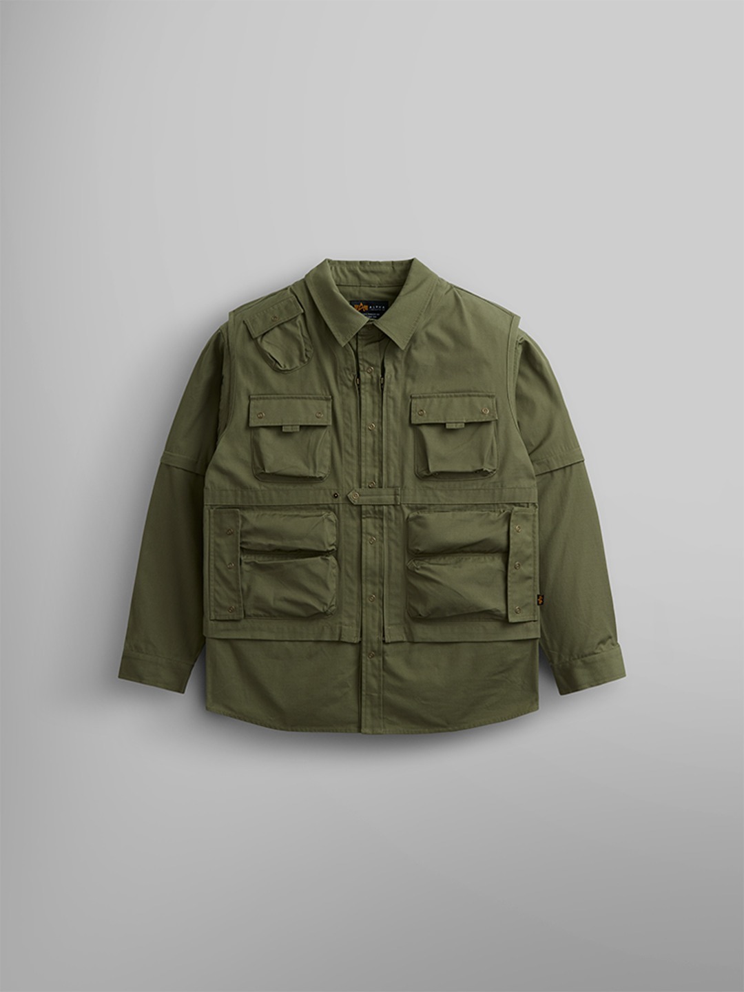 알파 인더스트리 C-1 MOD SHIRT JACKET OG-107 GREEN