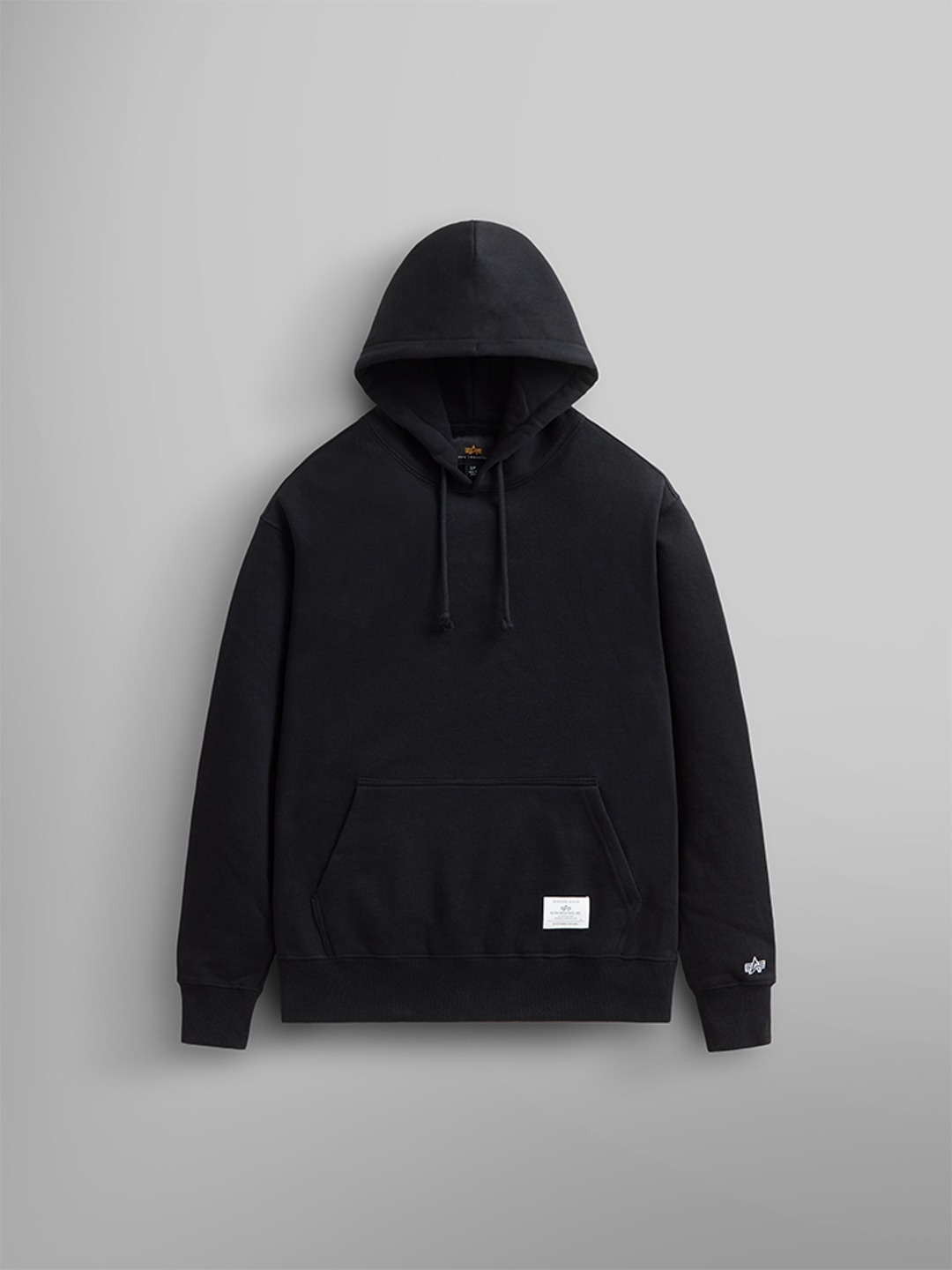 알파 인더스트리 ESSENTIAL FRENCH TERRY HOODIE BLACK
