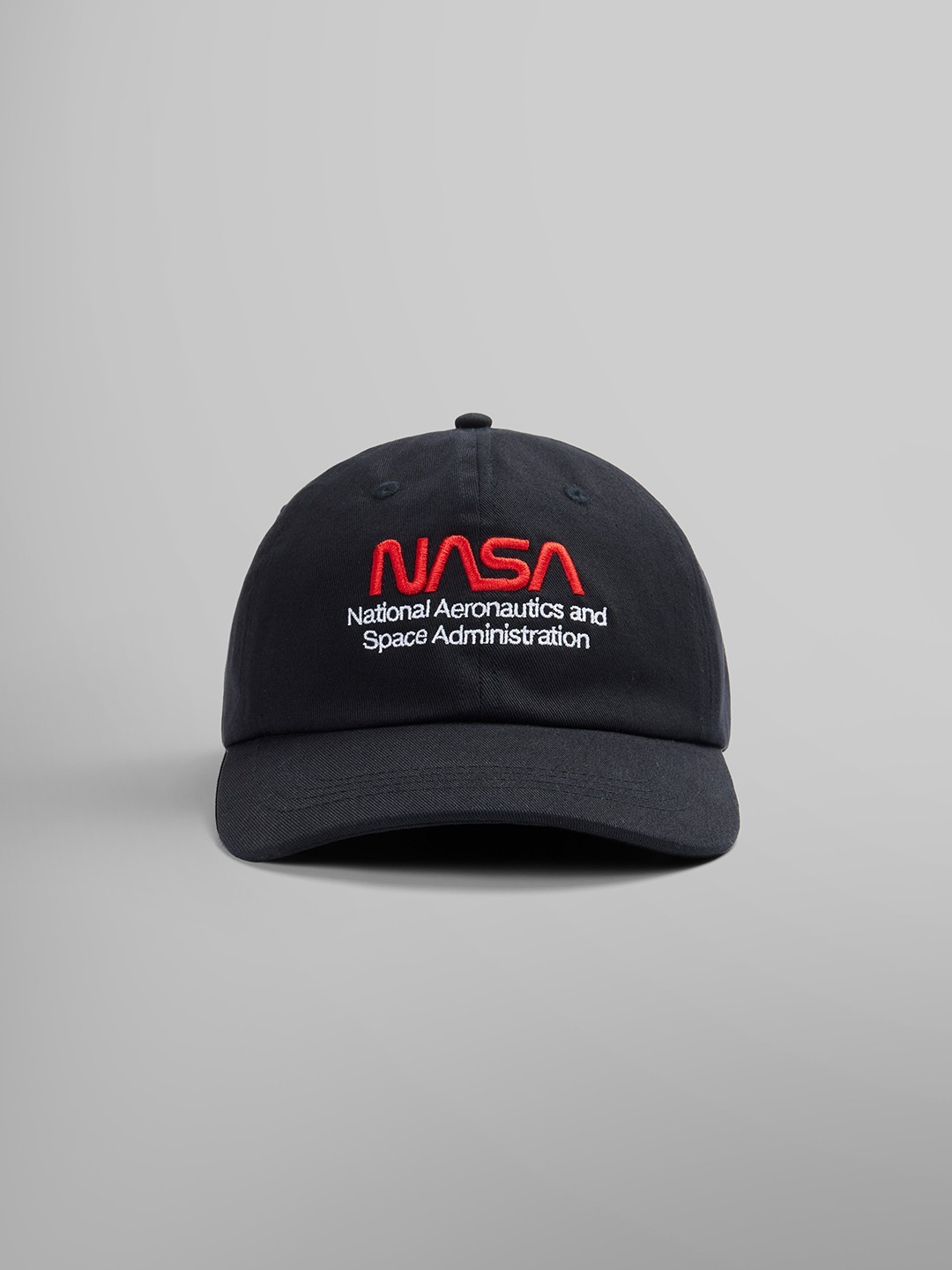 알파 인더스트리 NASA WORM LOGO CAP BLACK