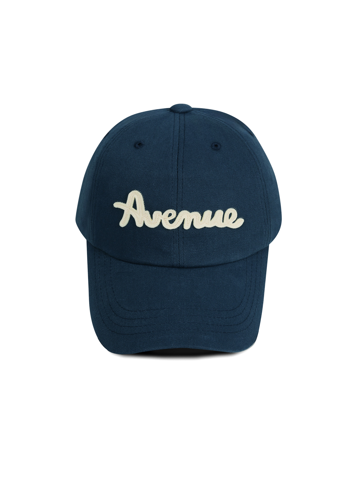 [10차 리오더] [샤이니 키 착용] AVENUE 로고 펠트 볼캡 - 네이비 - Lin Avenue
