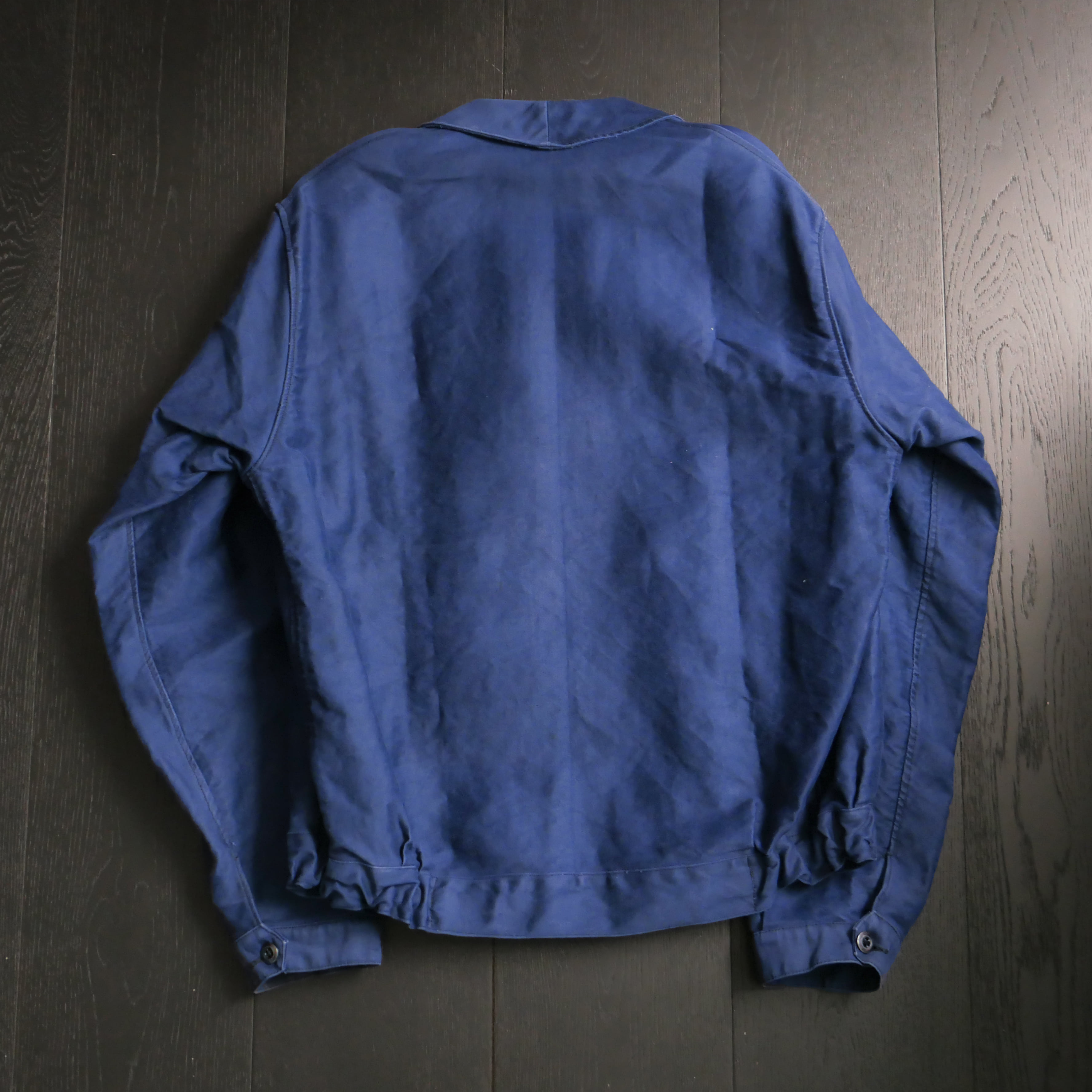 1950s French Blue Moleskin Cyclist Jacket / (105) | OLD PAPER SHOP