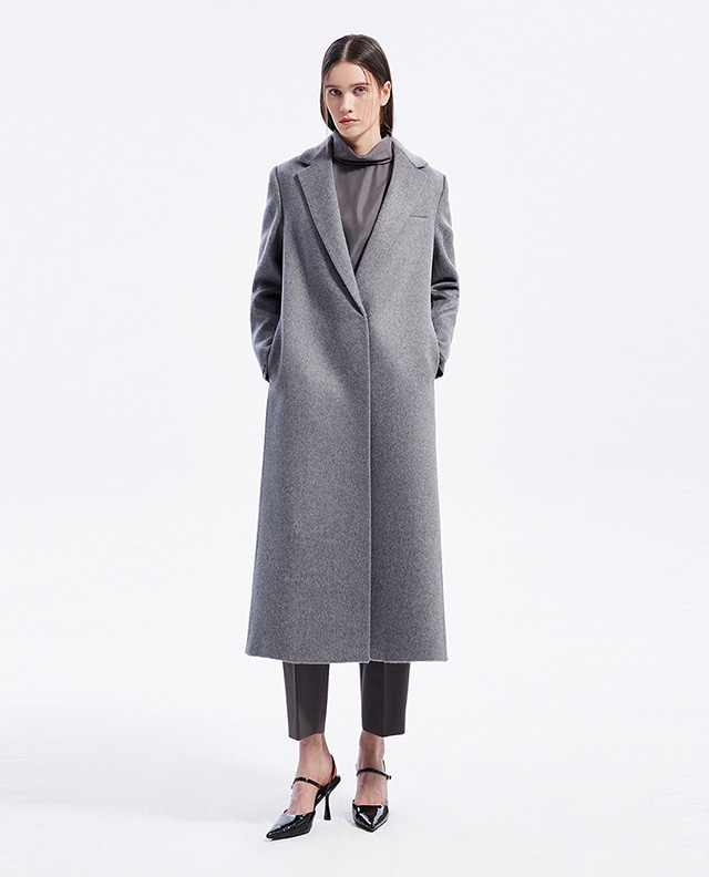 캐시미어 블렌드 싱글 테일러드 코트 - JONS