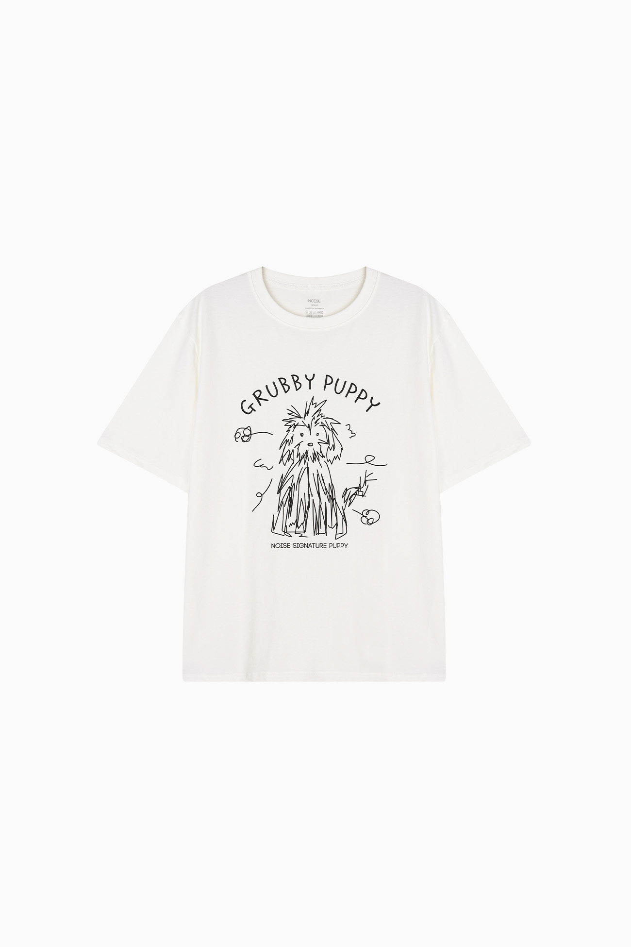 GROOVY PUPPY SHORT SLEEVE T-SHIRT - WHITE - NOISE