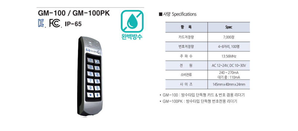 글로넥스 스페이서(GD-8000전용) | 도어락 연구소