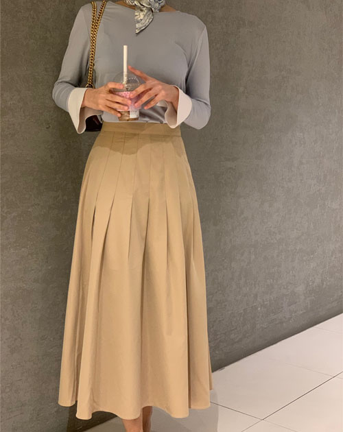 Pintuck skirt(2color) | 제이펄리