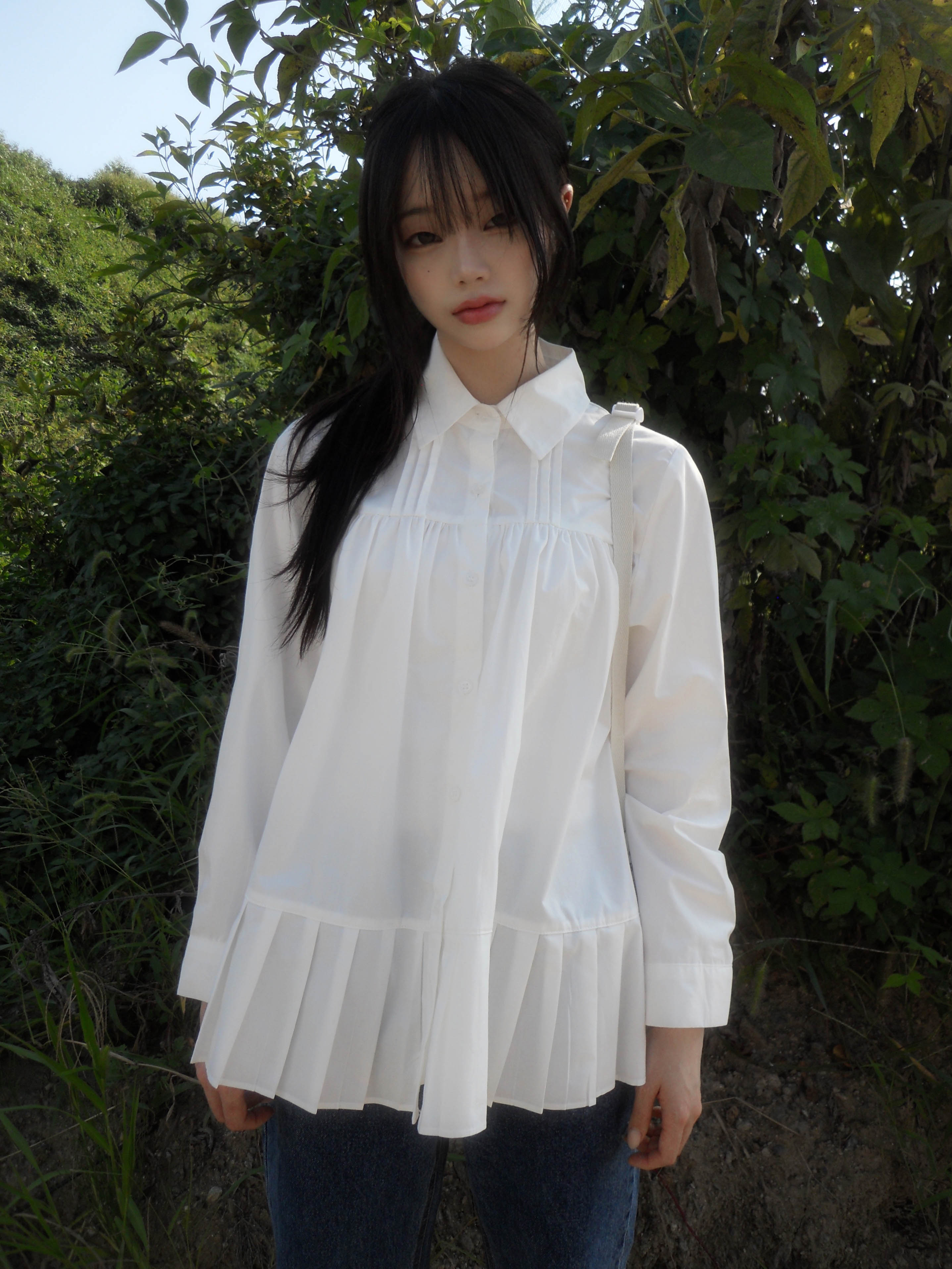 pin pleats shirt - 젤레나
