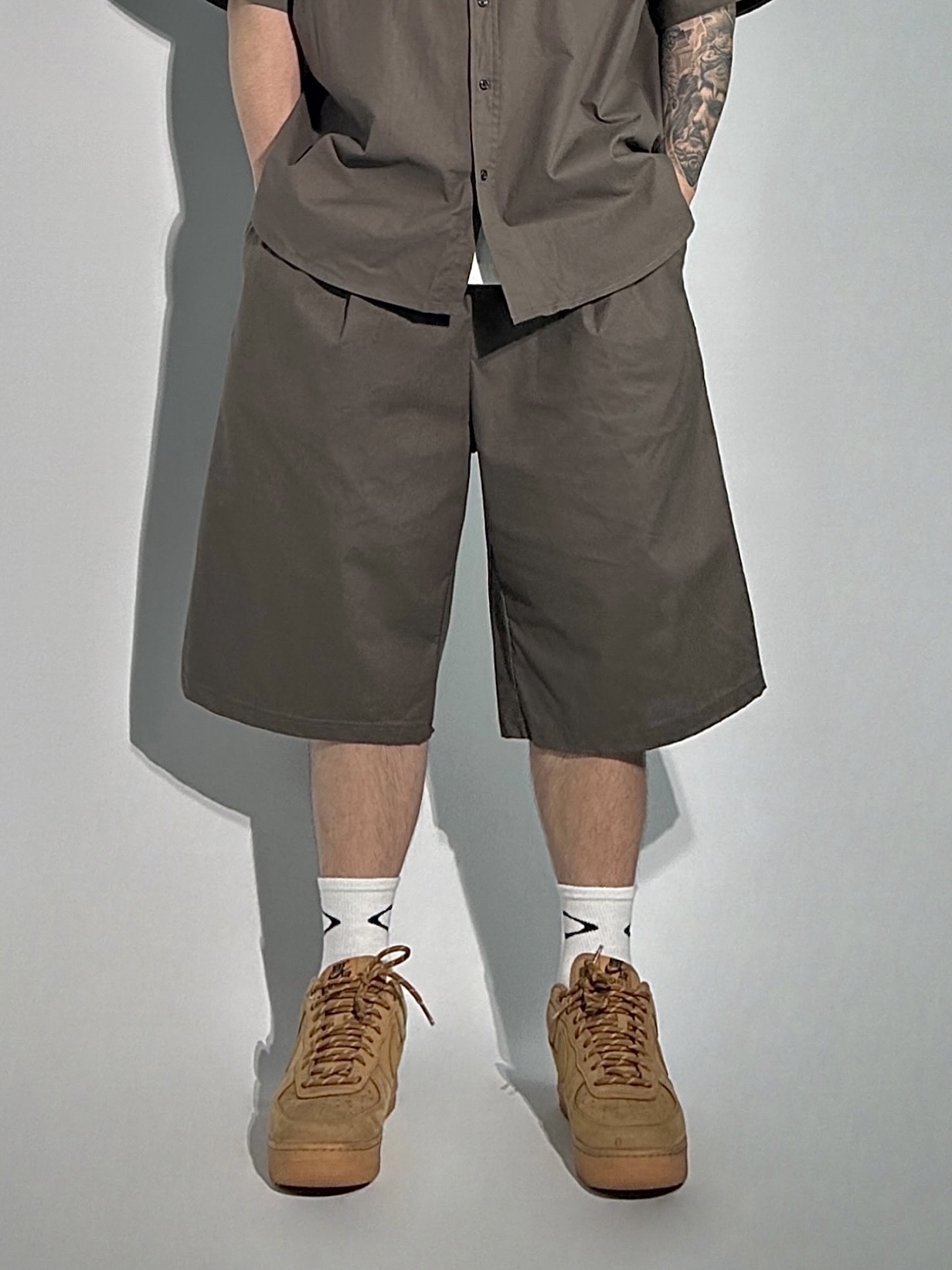 WORK LINEN SUMMER HALF PANTS - 에이오알닷