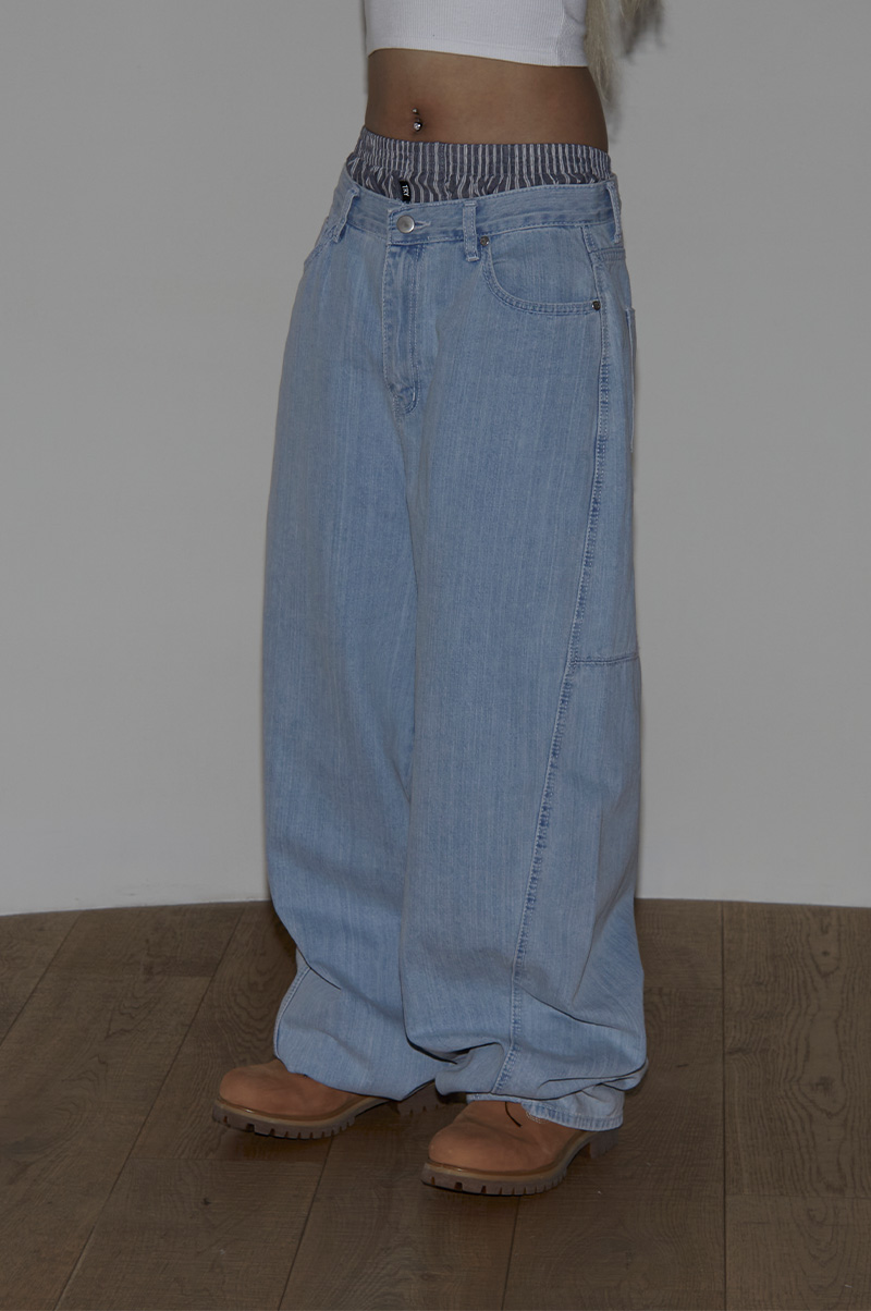 [SS] HITA MEGA WIDE CURVED DENIM | 런츠