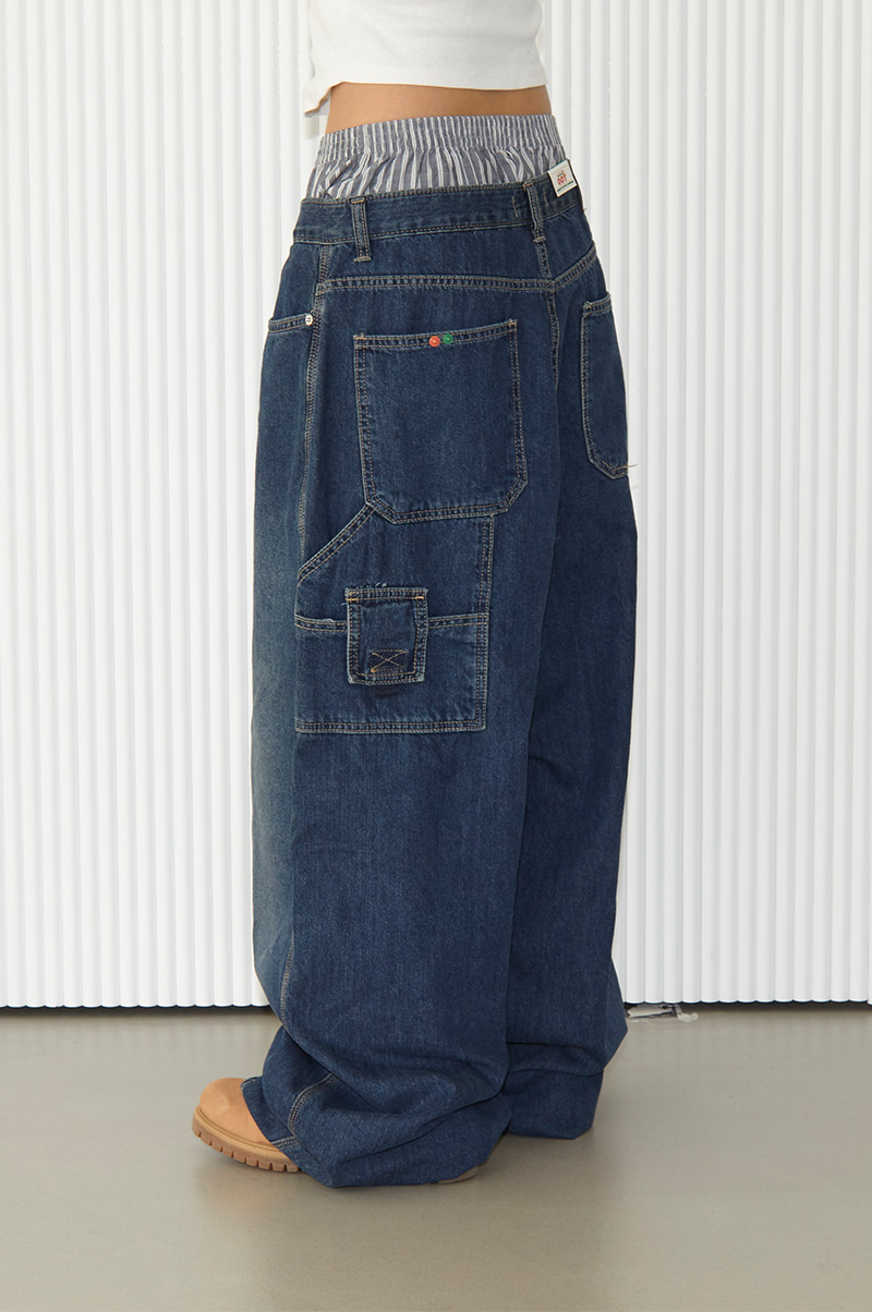 TOYS MEGA WIDE CARPENTER DENIM - 런츠