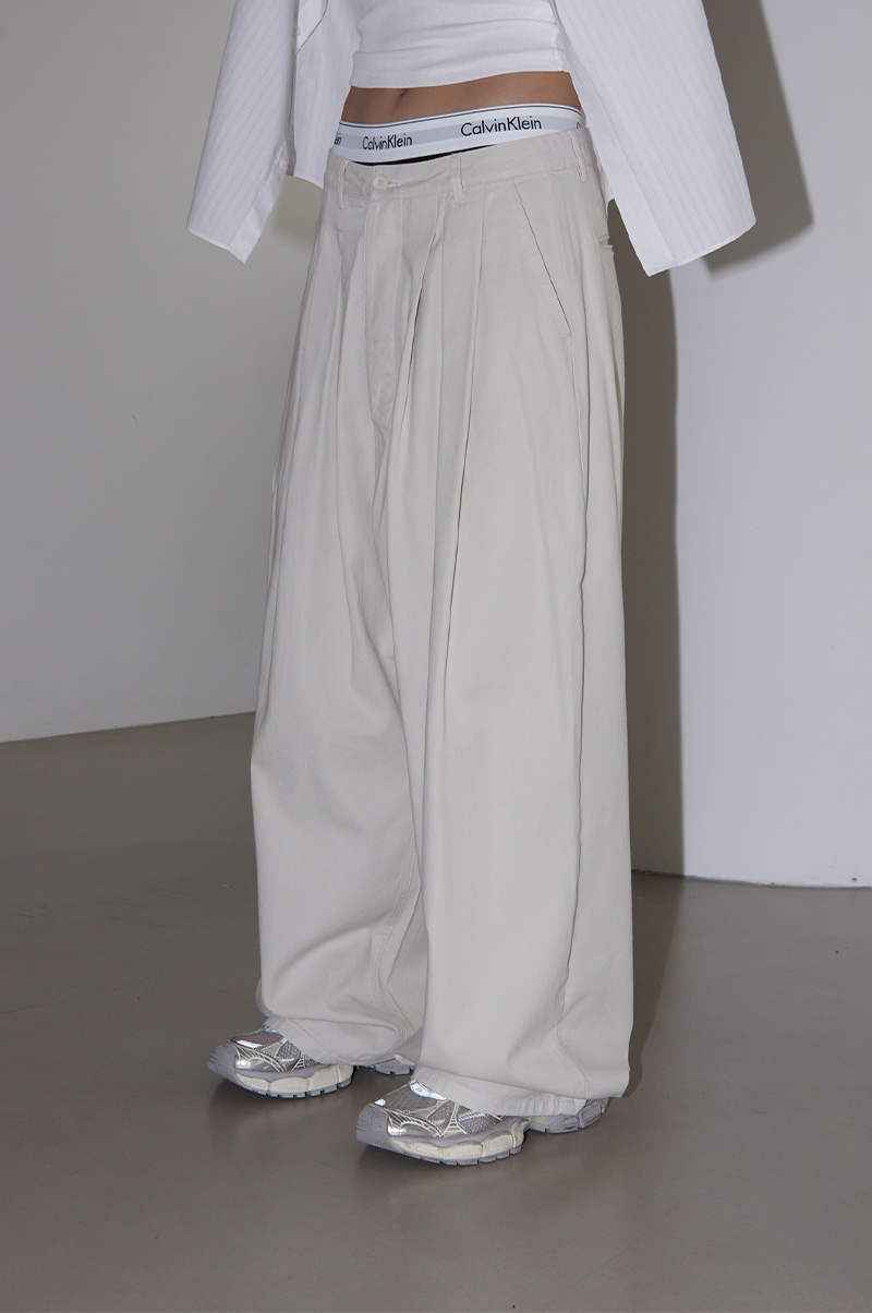 HAGO MEGA WIDE COTTON PANTS - 런츠
