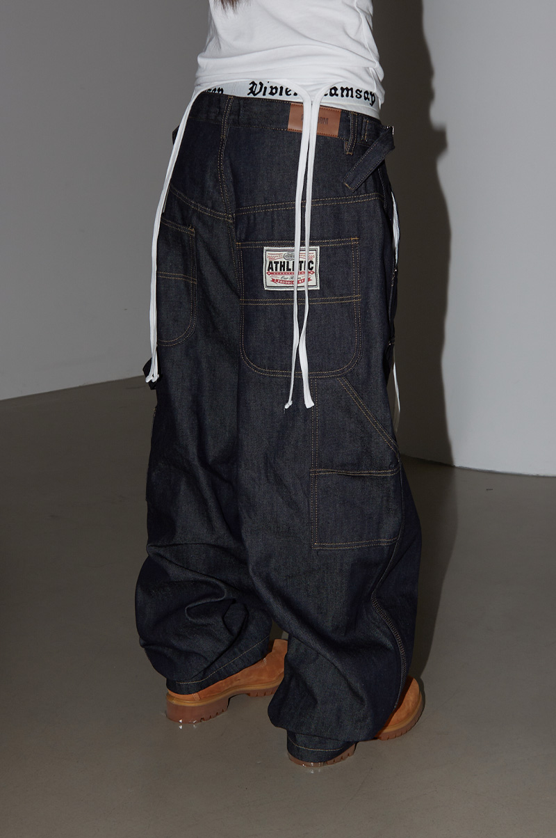 MAZE ADJUSTABLE MEGA WIDE DENIM - 런츠