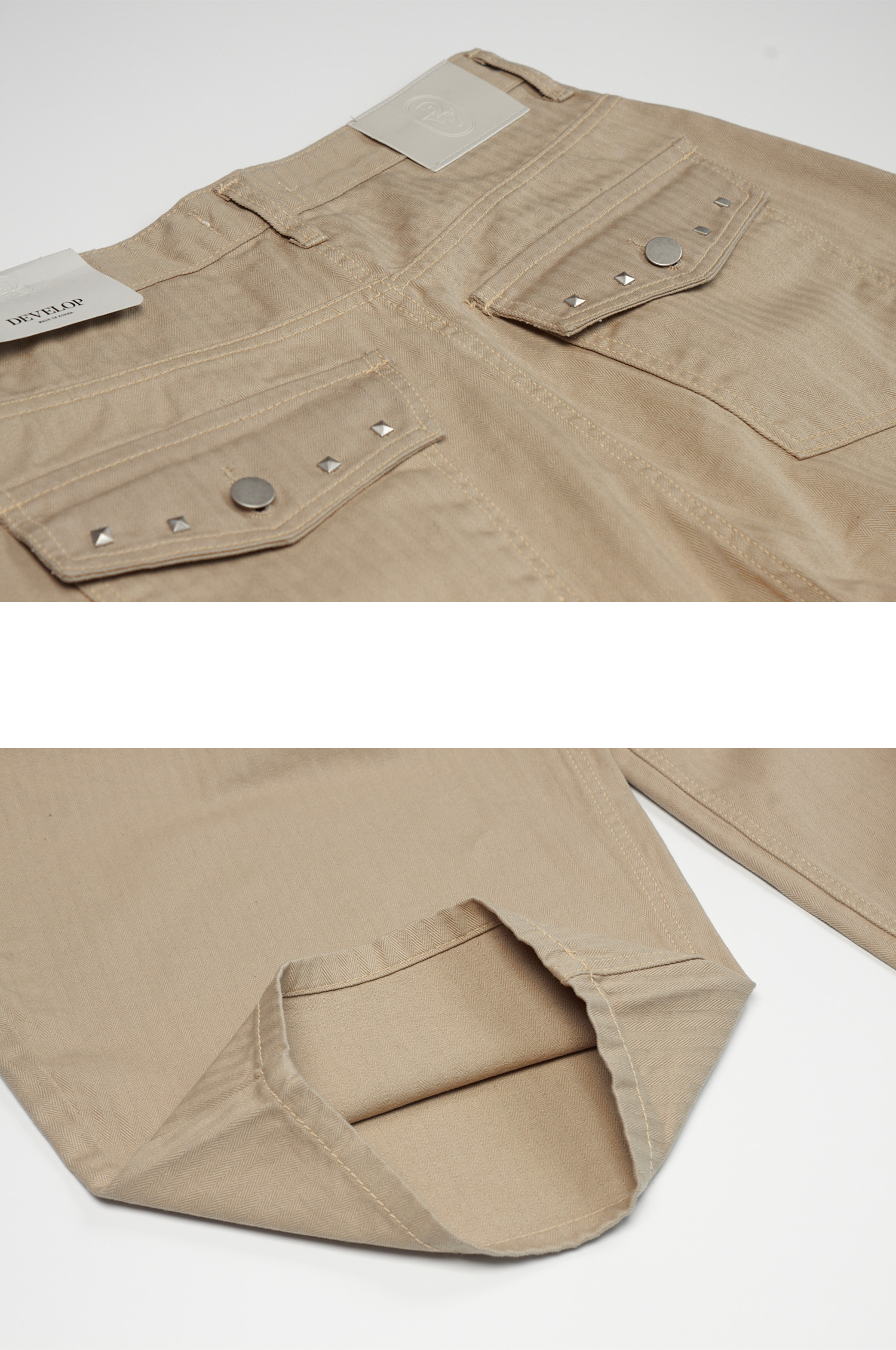 ABC BACK POCKET STUD PANTS [네이비 추가!] | 런츠