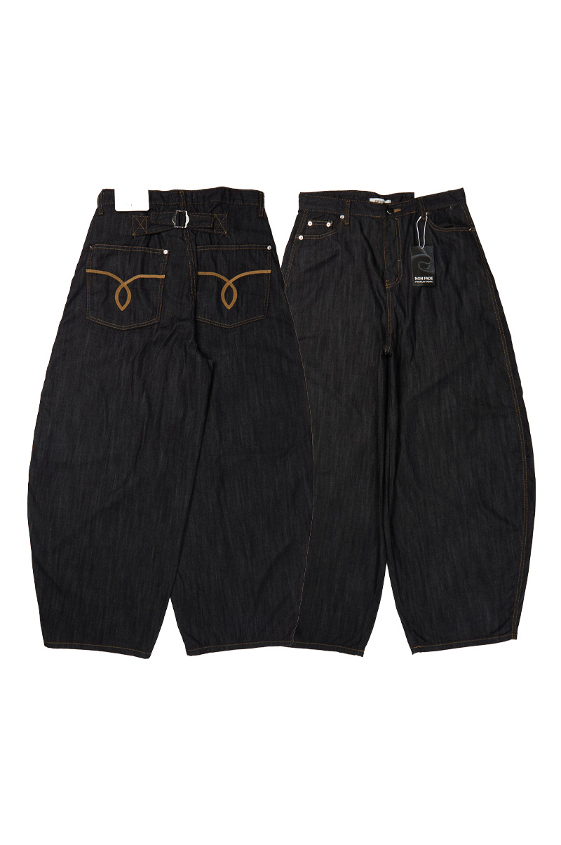 [SS] CHOLO BACK TAPE MEGA WIDE RAW DENIM - 런츠