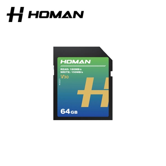 HOMAN UHS-I SD Card V30 64GB | 빠르고 안전한 호만 데이터 | 시네몰 공식몰
