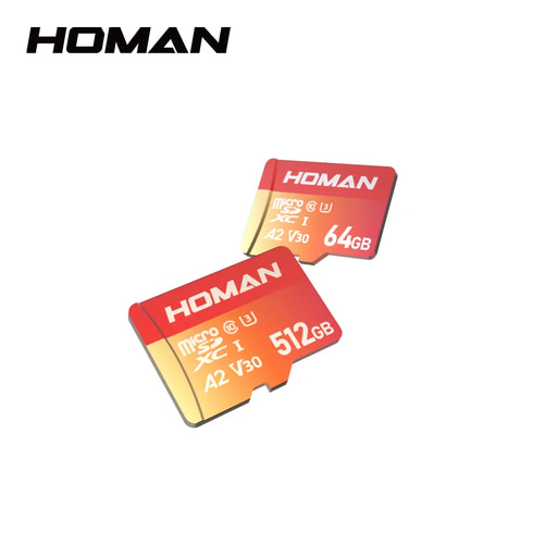 HOMAN UHS-I microSD Card A2 64GB | 고속 앱 퍼포먼스 메모리 카드