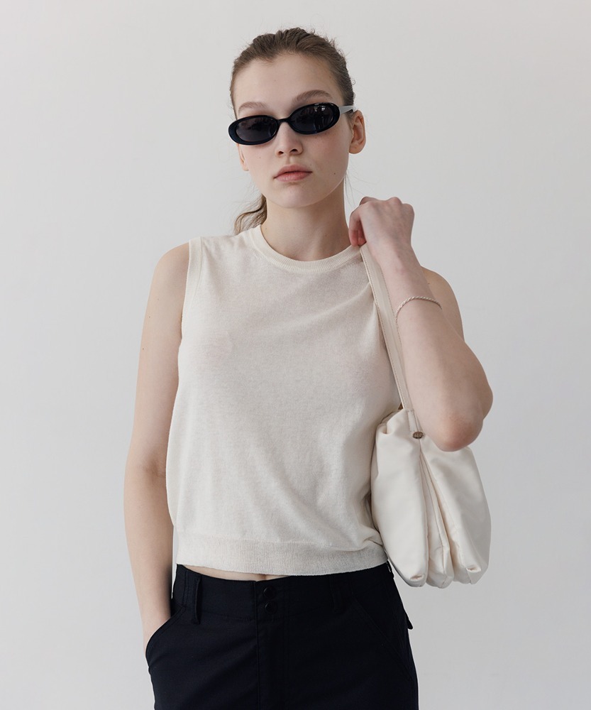 SHELL HOBO BAG CREAM - TTUDEMENT