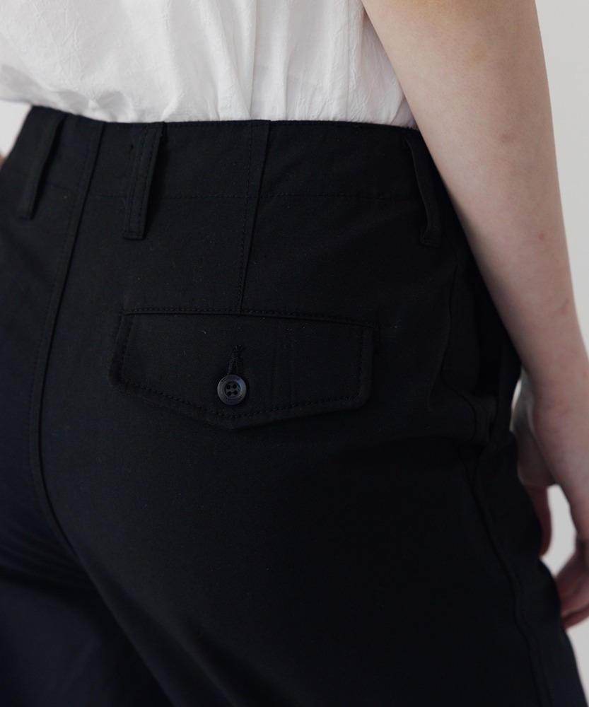 COIN POCKET PANTS BLACK - TTUDEMENT