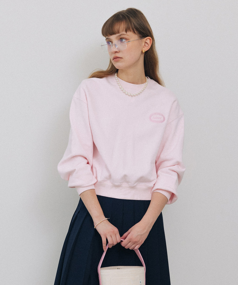 EMBLEM SWEATSHIRT PINK - TTUDEMENT