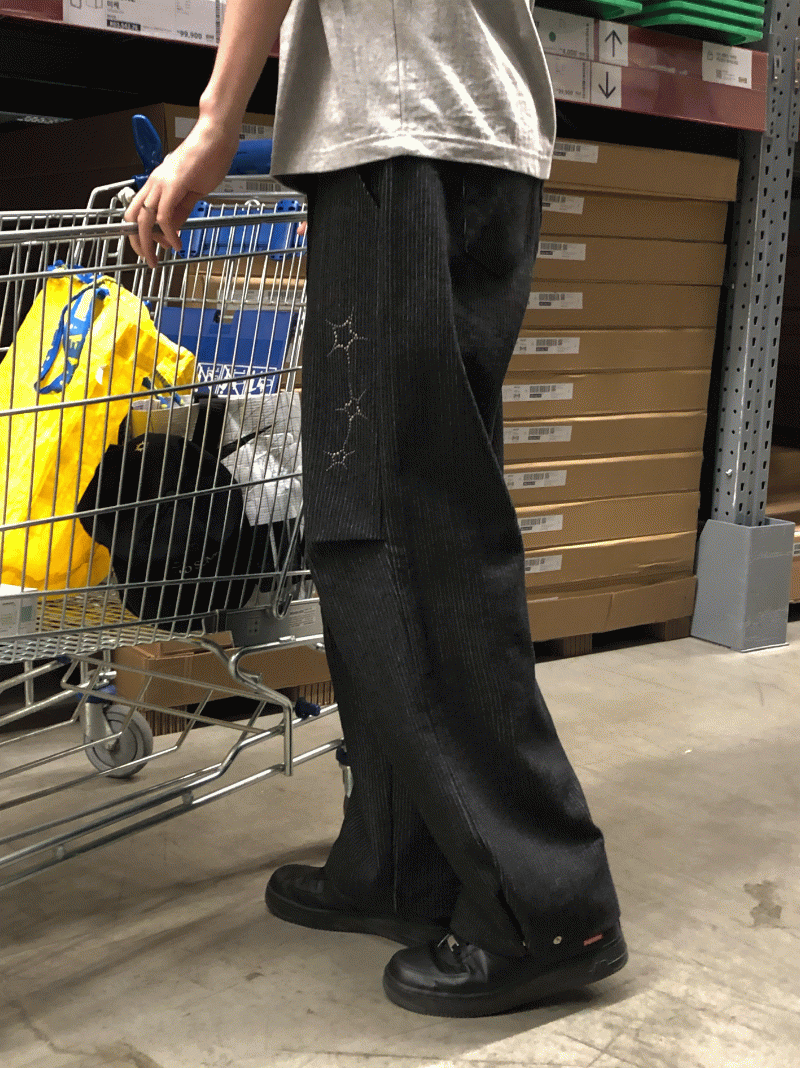 Stud stripe snap denim PT 2C - 아크로웨이