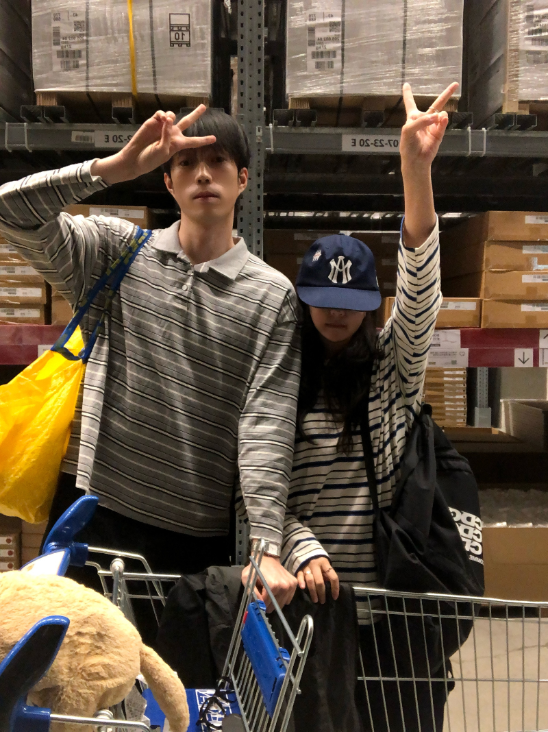 [5%] Buggy stripe collar tee 3C - 아크로웨이