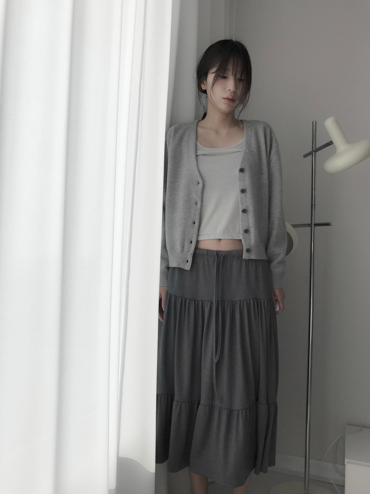 wave shirring long skirt (2c) - 고와