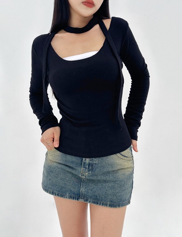 [여리핏/몸매보정/ 스카프 set ] 스카프 & 초커 T - 2color - CCORTTI