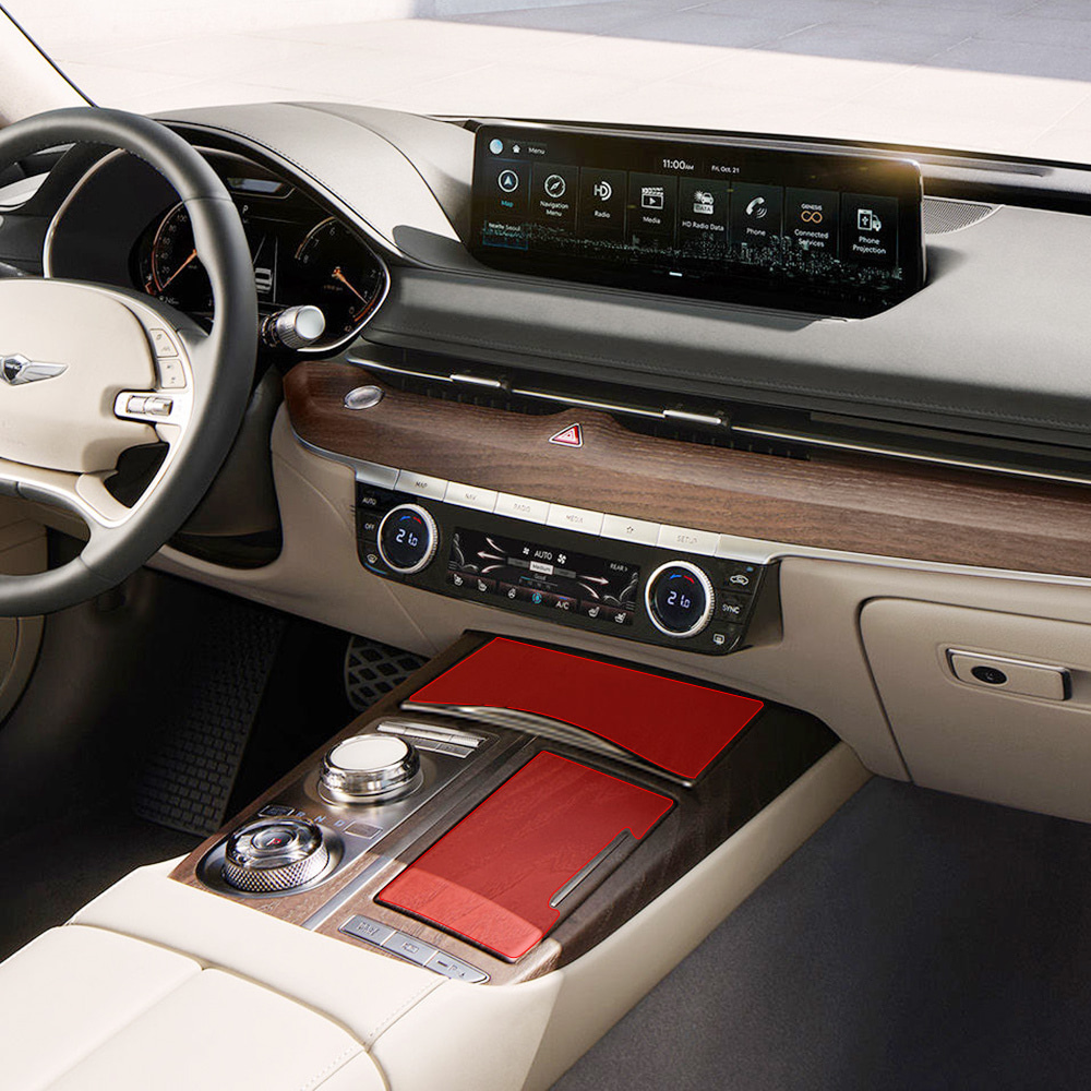 제네시스 G80 2023 PPF 필름 1열 콘솔 컵홀더 커버 - 스코코