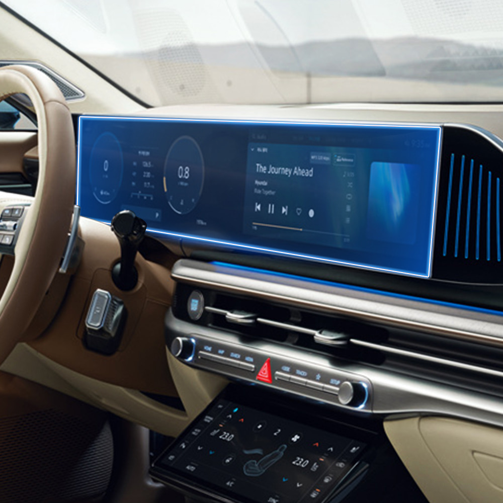 스코코 그랜저 GN7 일체형 풀커버 저반사 네비게이션 액정보호필름 - 스코코