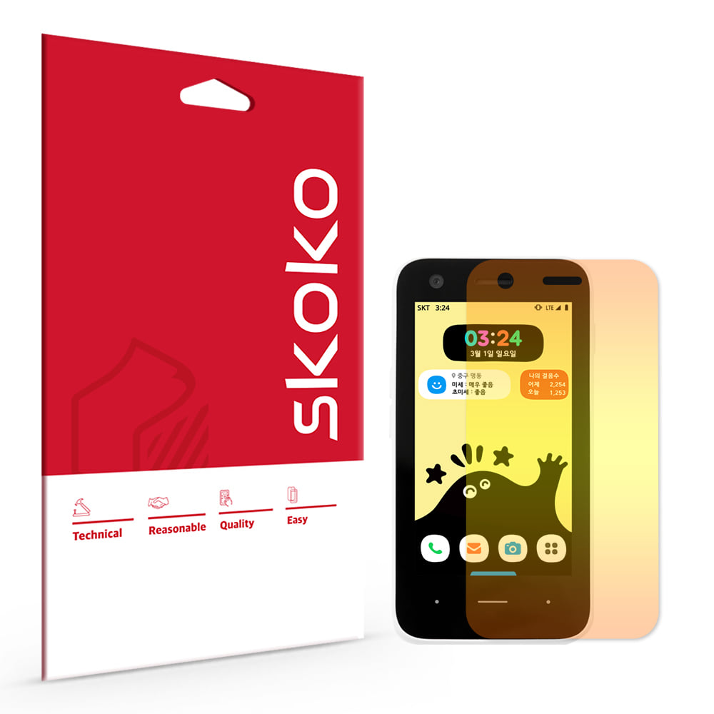 SKT ZEM 키즈폰 잼폰 AT-M110S 블루라이트차단 시력보호 액정보호필름 3매 - 스코코