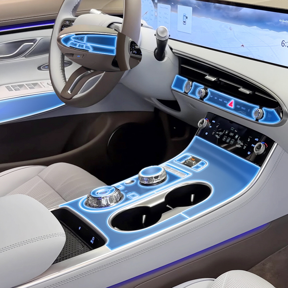 제네시스 GV70 페이스리프트 실내 하이그로시 PPF 패키지 | 스코코