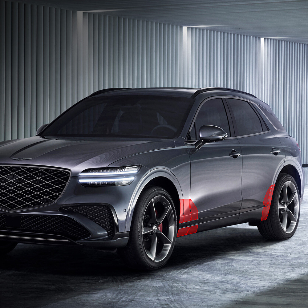 제네시스 GV70 페이스리프트 리어 휀다 도어 스톤가드 PPF 보호필름 1세트 - 스코코