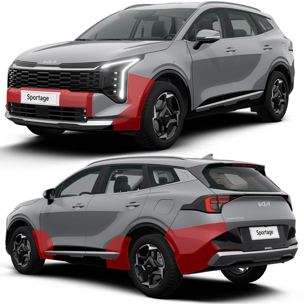 더 뉴 스포티지 NQ5 페이스리프트 프론트범퍼 전면 사이드 세트 PPF 보호필름 - 스코코