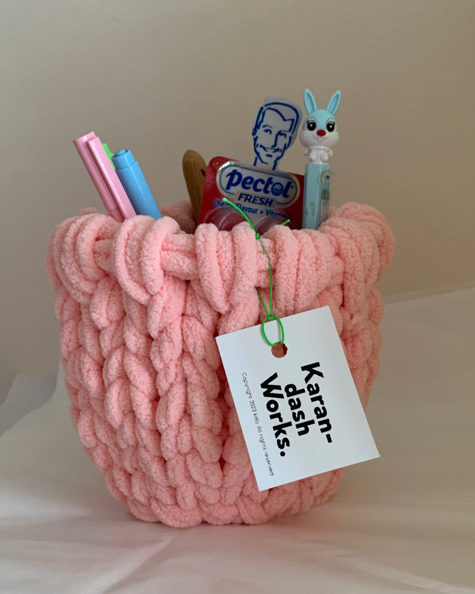 Pluffy basket - Fanta pink - discover good goods